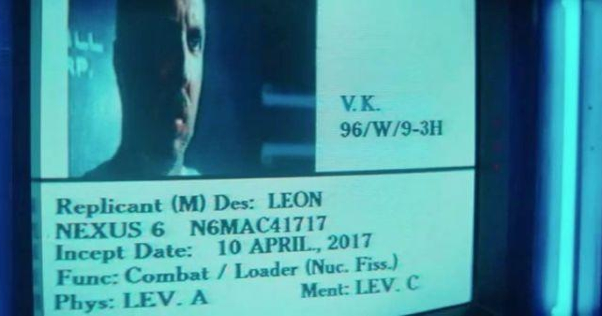 Este lunes nació Leon Kowalski, replicante de 'Blade Runner'