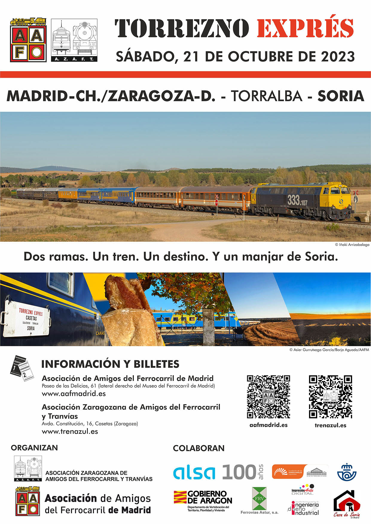 El Torrezno Express reúne de nuevo dos trenes históricos camino Soria