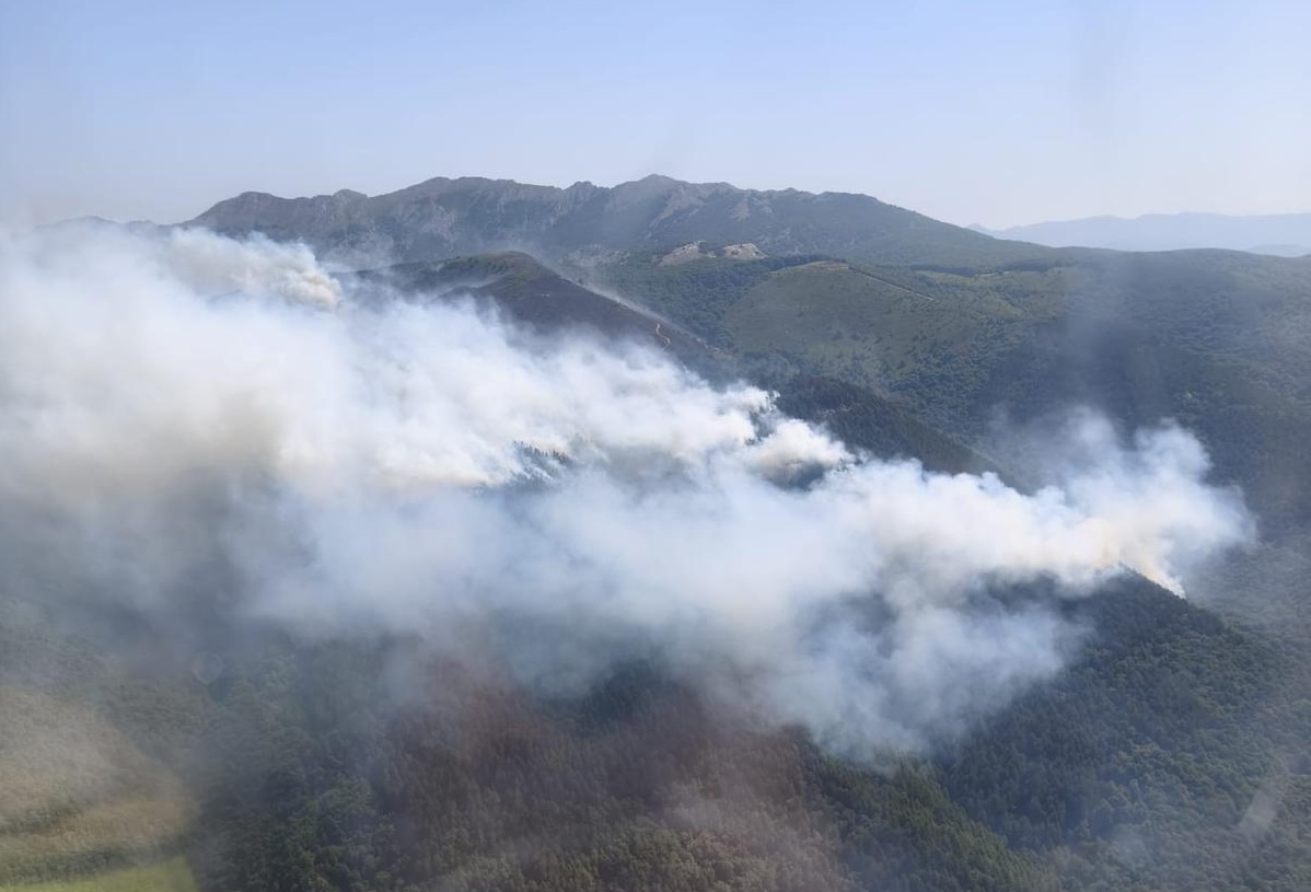 La BRIF de Lubia, movilizada a un incendio forestal en Álava